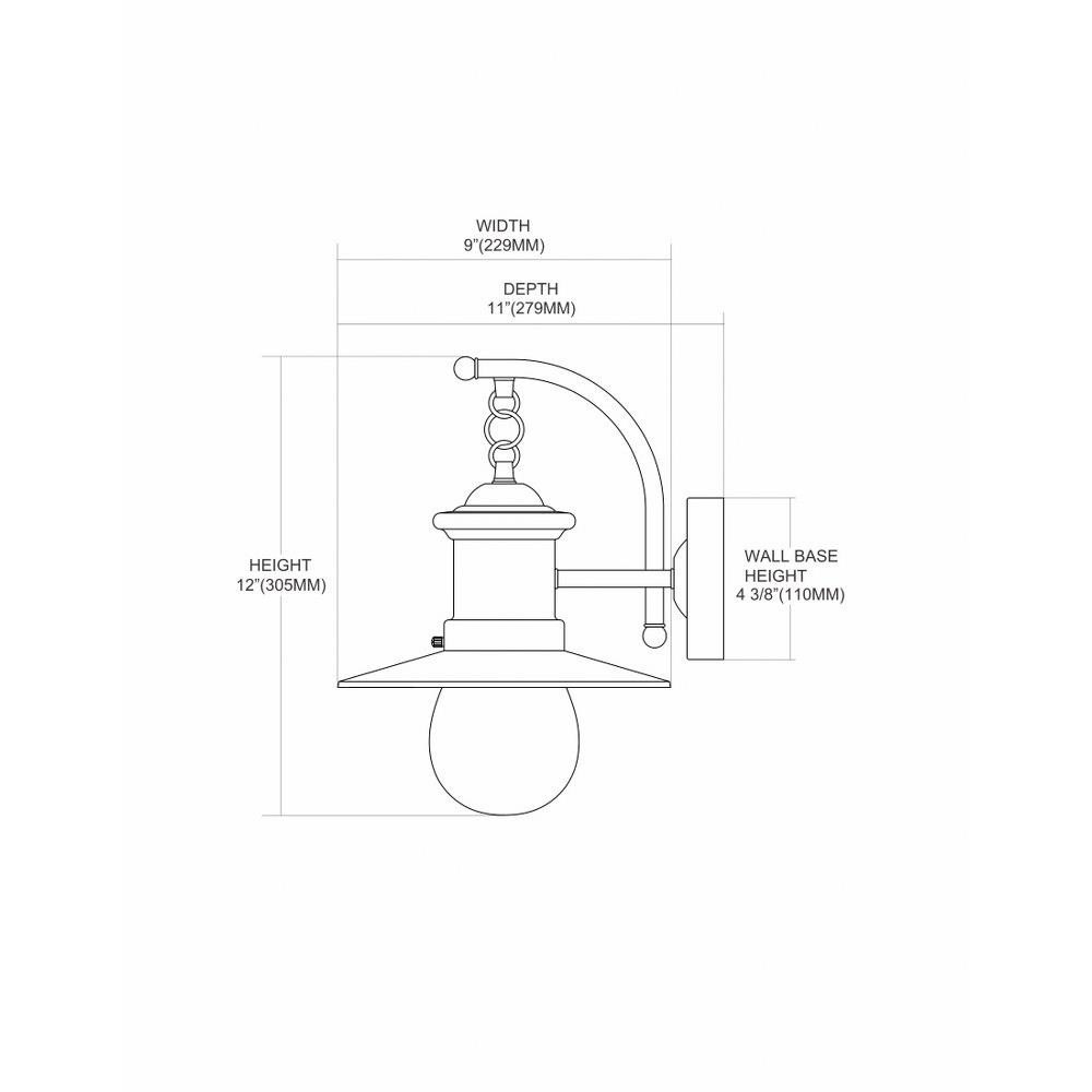 Bailey Street Home - 2499-BEL-612503 - Coastal Theme One Light Outdoor ...