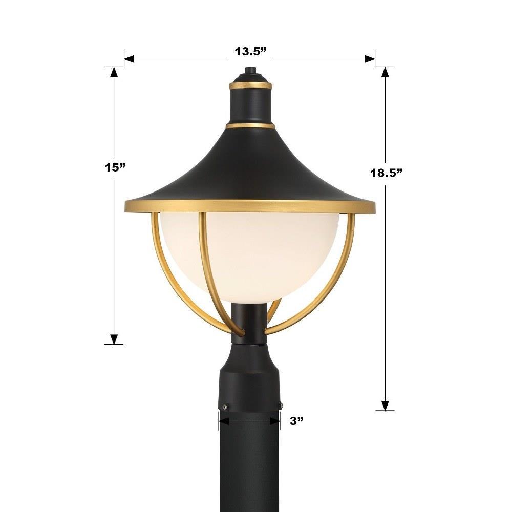 Crystorama Lighting - ATL-709-MK-TG - Atlas - 1 Light Outdoor Post ...