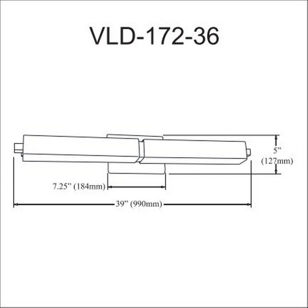 Dainolite - VLD-172-36 - 39 Inch 51W 1 LED Bath Vanity