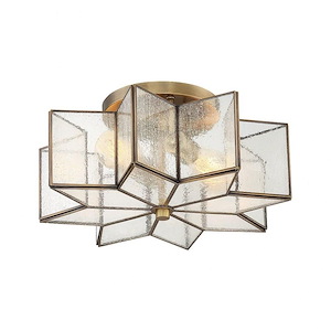Meridian - M60004NB - 2 Light Semi-Flush Mount In Mid-Century Modern ...